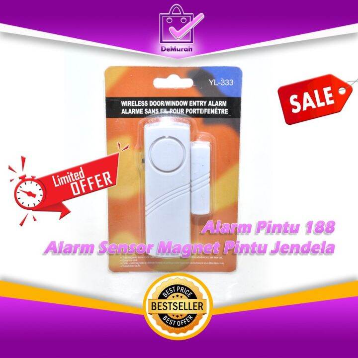 Alarm Pintu 188 / Alarm Sensor Magnet Pintu Jendela - DEMURAH | Lazada ...