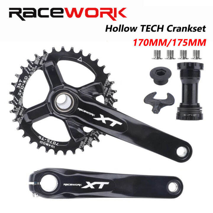RACEWORK XT Crankset with Bottom Bracket 104BCD Chainring 32/34/36/38T ...