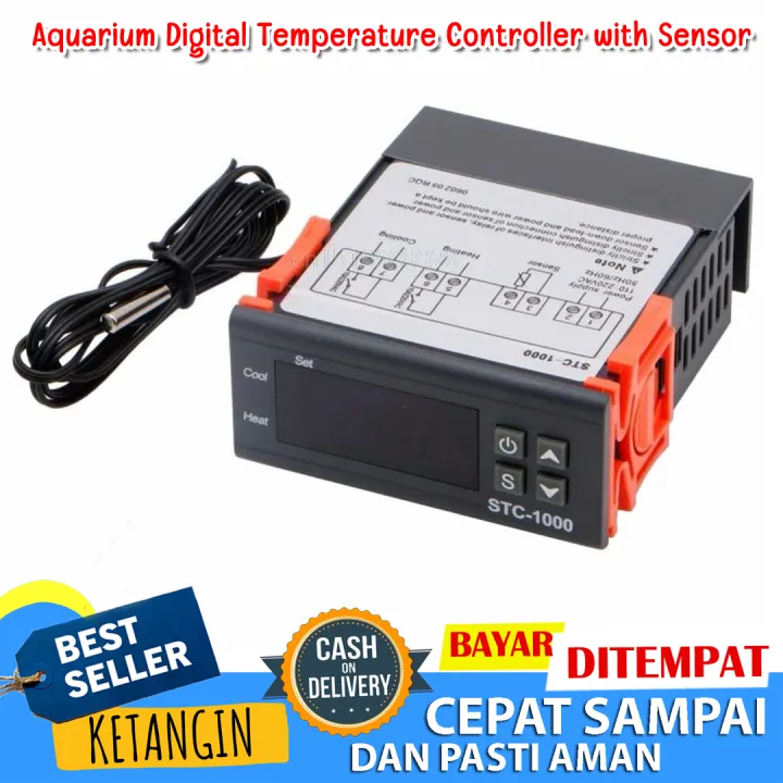 Aquarium Digital Temperature Controller with Sensor - Pengukur Suhu Air ...