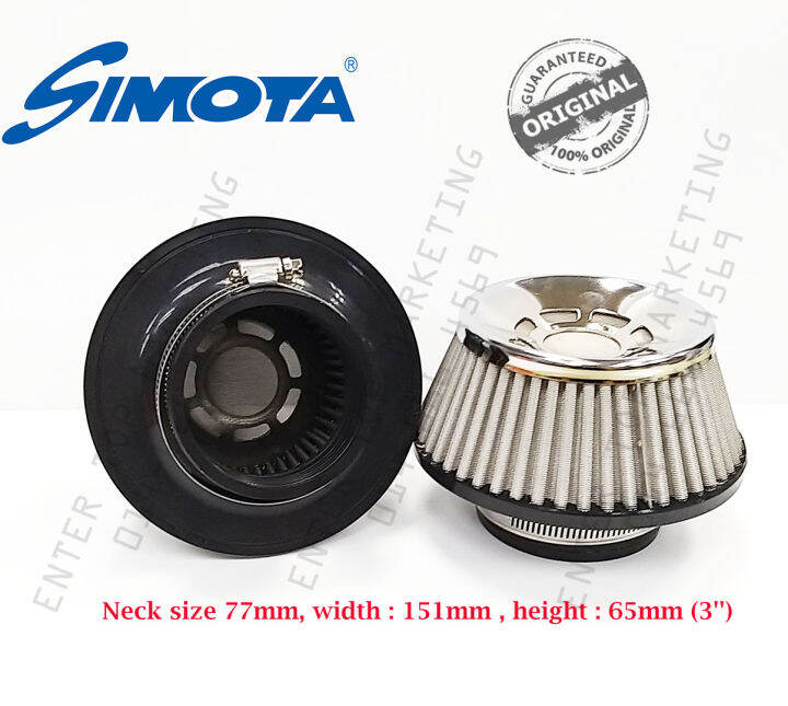 Simota Urethane Air Filter Open Pod Air Filter STAINLESS STEEL Filter ...