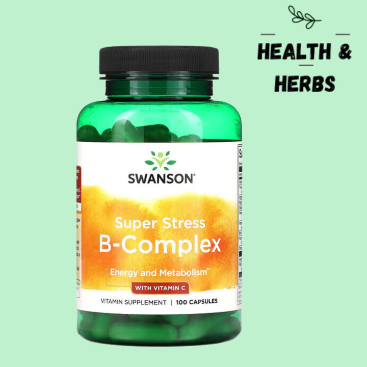 Swanson, Super Stress, B-Complex, With Vitamin C, 100 Capsules | Lazada PH
