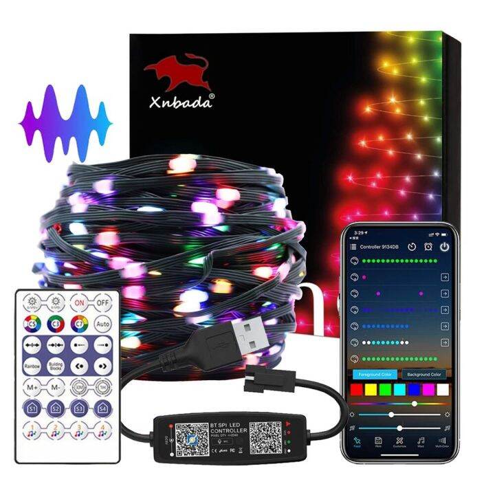 Ws2812b Led String Rgb Dreamcolor แสงกันน้ำ Ip67แอดเดรสแยก Rgbic Led