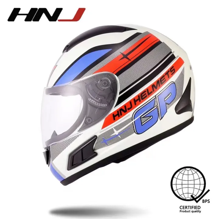 XCS HNJ B321 Full Face Single Visor Helmet With Design Motorcycle New ...