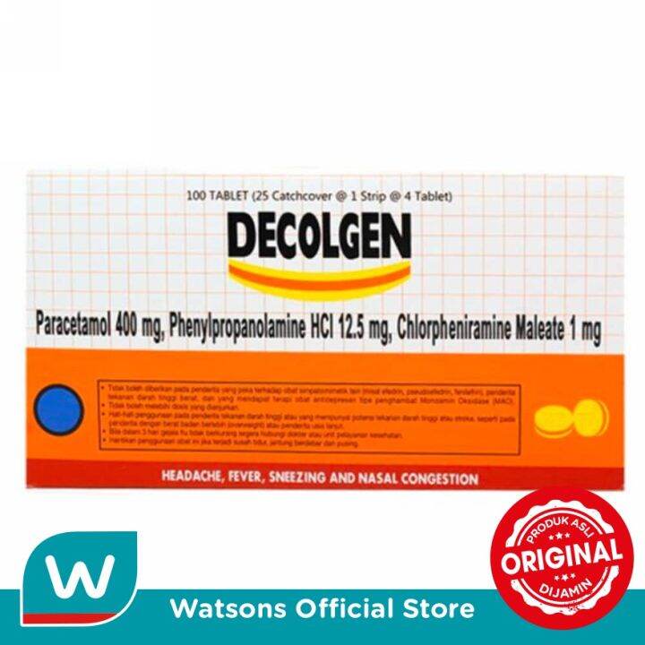 DECOLGEN Tablet 100's | Lazada Indonesia