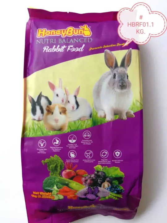 HoneyBun / Honey Bun Rabbit Food Feed Nutri Balanced (1kg) | Lazada