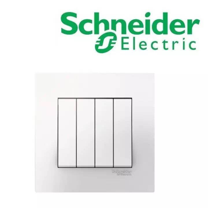 SCHNEIDER C-VIVACE KB34/1 4 GANG 1 WAY SWITCH SOCKET | Lazada