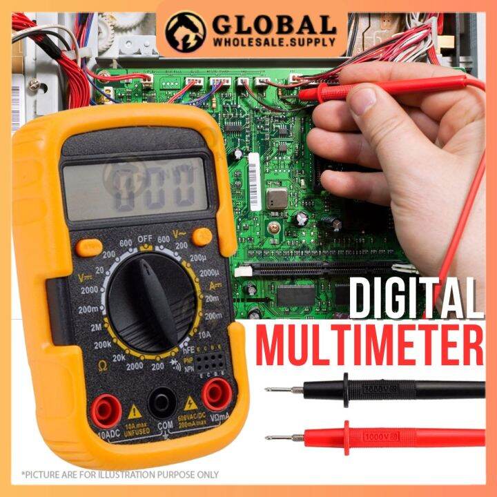 Mini Pocket Digital Multimeter LCD Backlight Volt Meter Ammeter ...