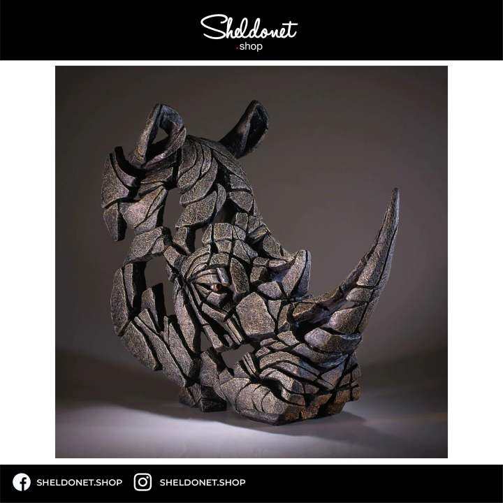 Enesco: Edge Sculpture - Rhinoceros Bust | Lazada
