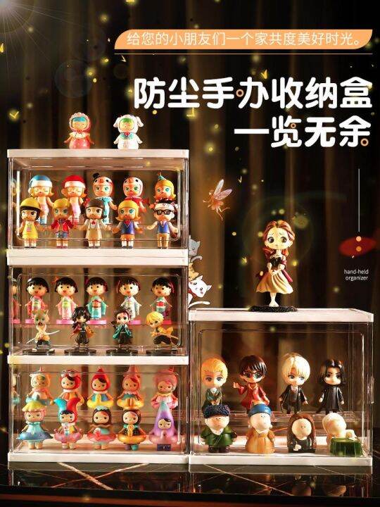 kaman blind box storage display stand Lego figure shelf transparent ...