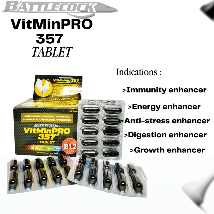 [CLR AGRIVET] VitMin Pro 357 Tablet - Battlecock - sold per 10 tablets ...