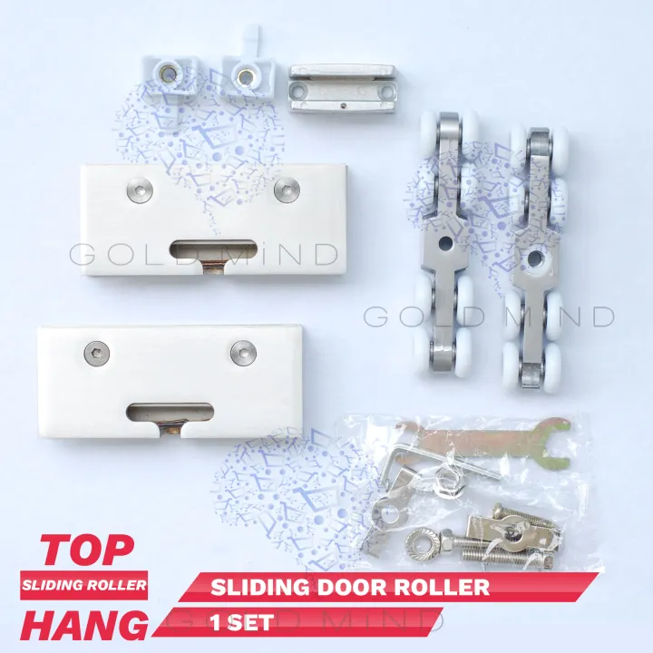 Heavy Duty Top Hang Sliding Glass Door Roller Hung 8 wheels (50kg) : 1 ...