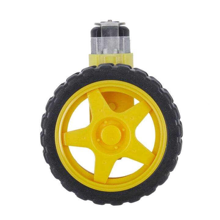 1:48 Pneumatic Tire Wheel with DC 3-6V Gear Motor for Arduino Smart Car ...