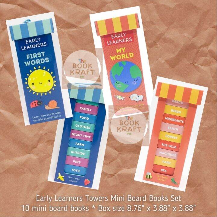 mngc Brand New Early Learners Towers Mini Board Books 10-pc set | Lazada PH