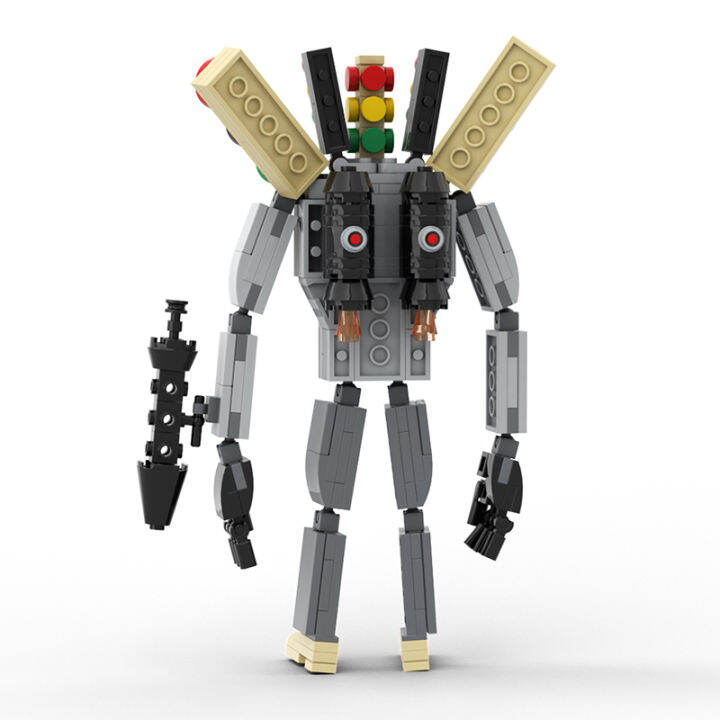 BuildMoc Mecha Traffic Light Man Building Blocks Set For Skibidi Toilet ...