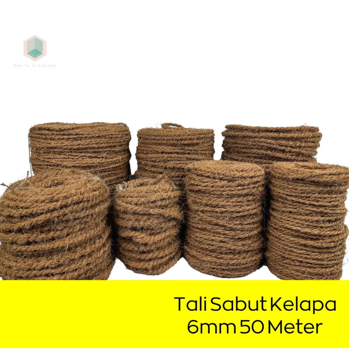 Tali sabut kelapa cocofiber 6mm 50 meter | Lazada Indonesia