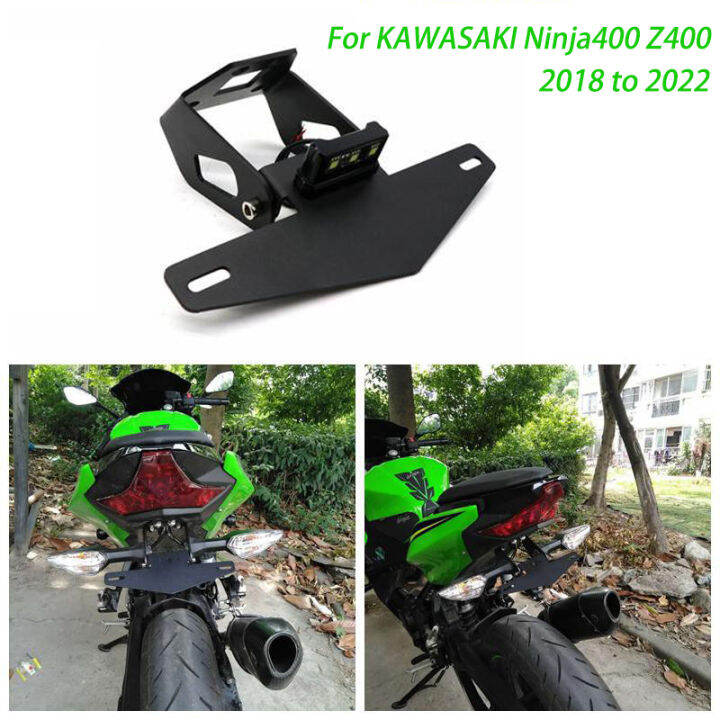Realzion 2022 Motorcycle License Plate Holder For Kawasaki Ninja Z 400 Bracket Frame Tail Tidy ...