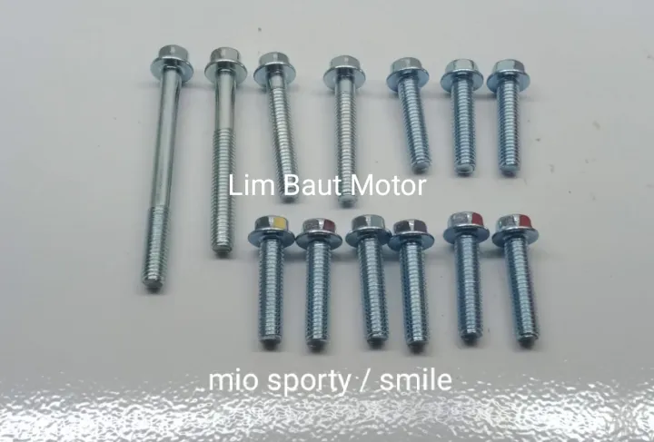 Lim Baut Motor baut CVT MIO SPORTY SMILE baut blok mesin set kanan kiri ...