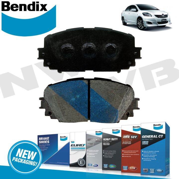 Bendix Brake Pads Front Set HD for Toyota Vios G/S 2008-2012 and Vios 1 ...