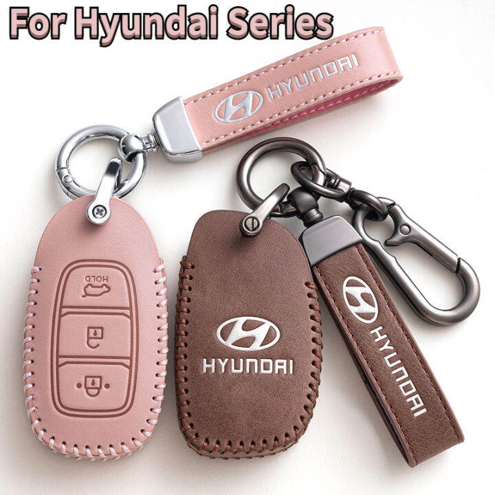 Leather Smart Remote Fob Car Key Case Cover Holder Shell Zinc Alloy ...