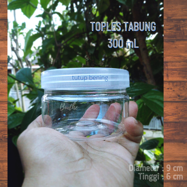 TOPLES TABUNG BULAT SILINDER JAR volume 300 mL box container plastik ...