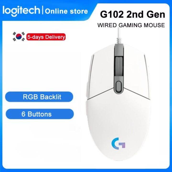 Logitech G102 LIGHTSYNC 2nd Gen Gaming Wired Mice RGB Backlit Gaming For Laptop Windows 10/8/7 ...