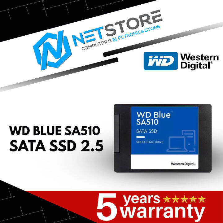 WESTERN DIGITAL WD BLUE SA510 SATA INTERNAL SSD 2.5"/7MM 250GB / 500GB / 1TB / 2TB | Lazada
