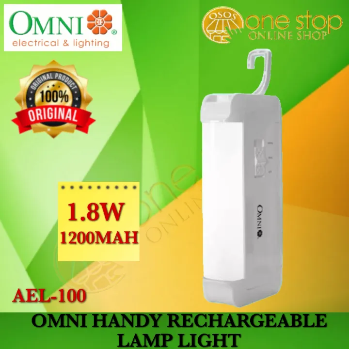 Omni Handy Rechargeable Lamp Light Flashlight Flash Light- AEL-100 Emergency Light •OSOS ...