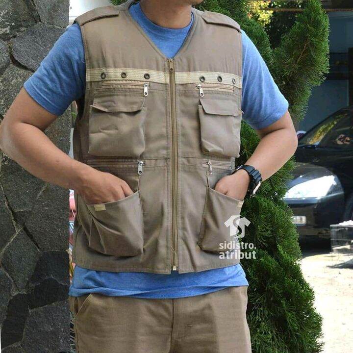 Rompi mancing/Rompi wartawan/Rompi lapangan/Rompi pekerjaan/COD/My ...