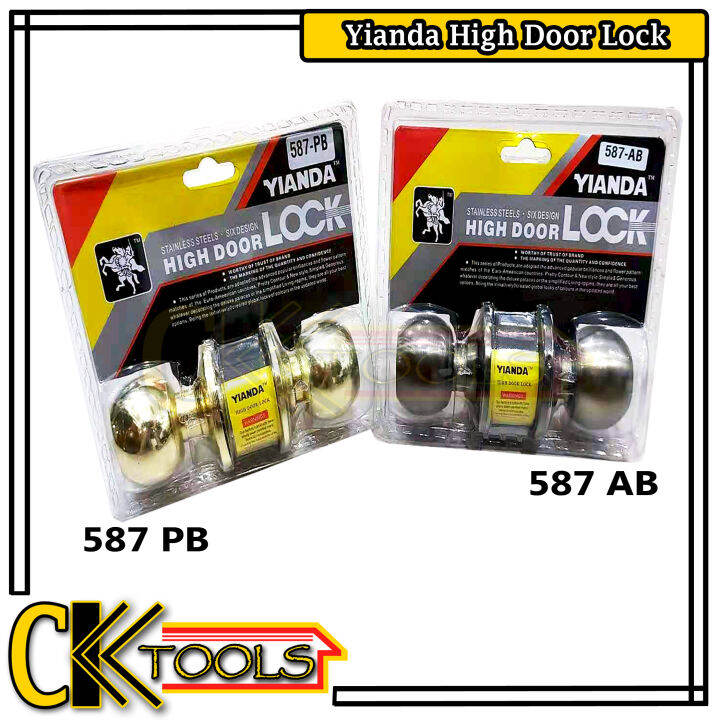 587 YIANDA Cylinder Door Lockset Round Handle w/ 3 pcs. Key's | Lazada PH