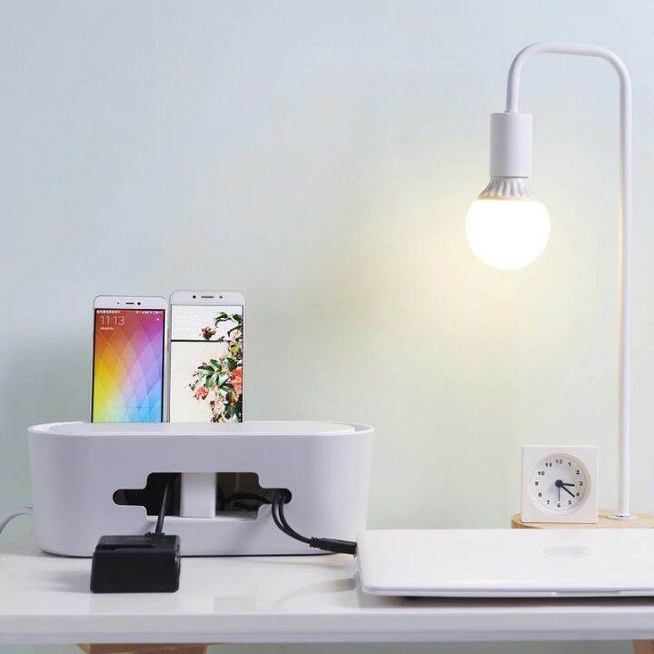 BOX KOTAK KABEL ORGANIZER MEJA KERJA UNTUK STOP KONTAK CHARGER CASAN ...