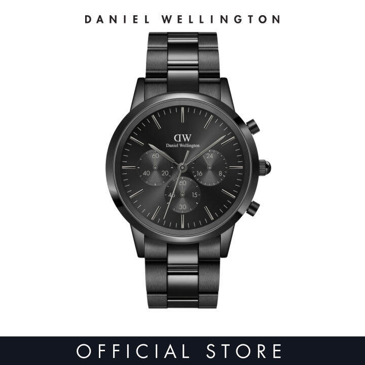 Daniel Wellington Iconic Chronograph 42mm Link Black Onyx DW watches ...