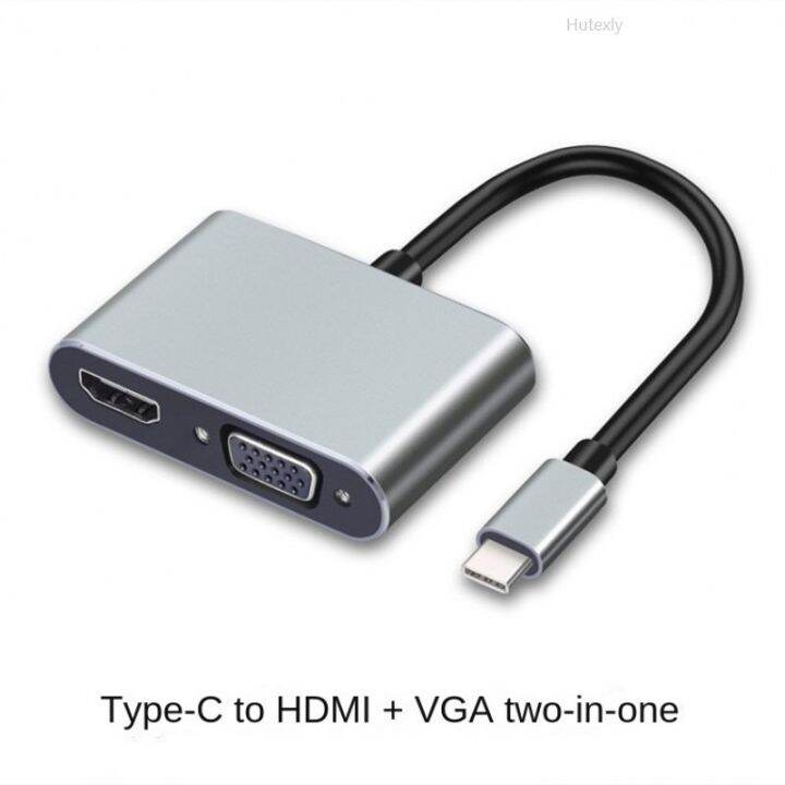 Type-C to HDMI VGA Converter 4K HD Computer Projector Adapter Cable | Lazada.co.th