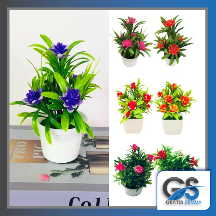 Gratis Semua - Ornamen Tanaman Hias Plastik Mini / Artificial Flower ...