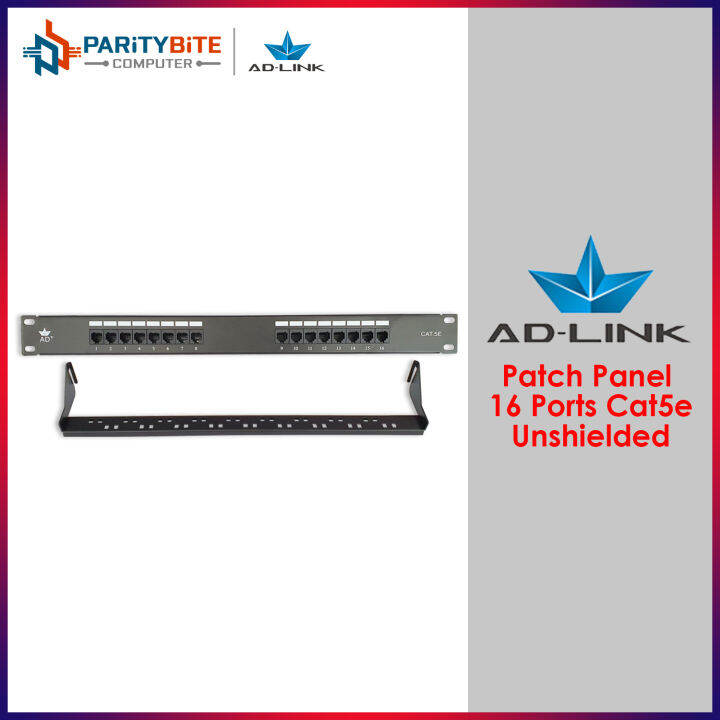 Ad-Link 16 Port Cat5e Patch Panel Fully Loaded 1RU Unshielded | Lazada PH