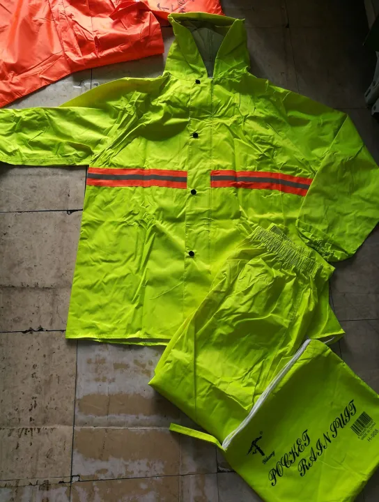 Light-reflecting Raincoat Rain-proof Pants Set Rain gear type: Raincoat ...