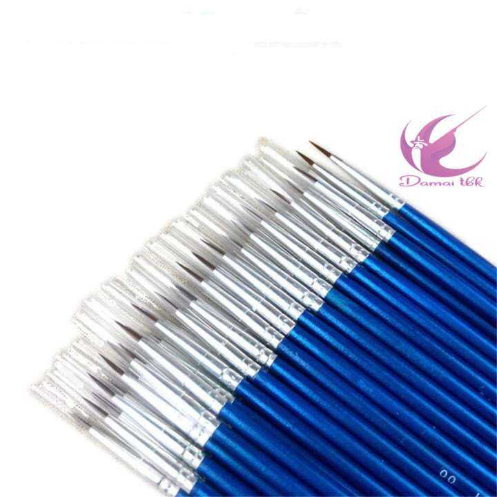 Kuas Nilon Fiber untuk Menggambar / Melukis GAGANG BIRU | Lazada Indonesia