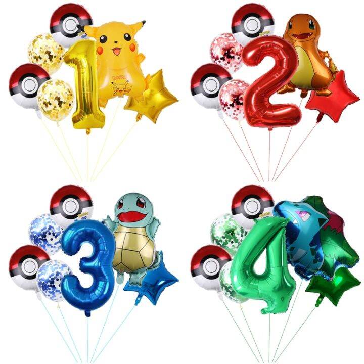 7 Quả Bóng Bay Pokemon Pikachu Hoạt Hình 2022 Đồ Dùng Trang Trí Tiệc ...
