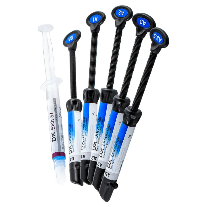 Dentex Dental Universal Composite Resin kit Light Cure Bond Etching Gel ...