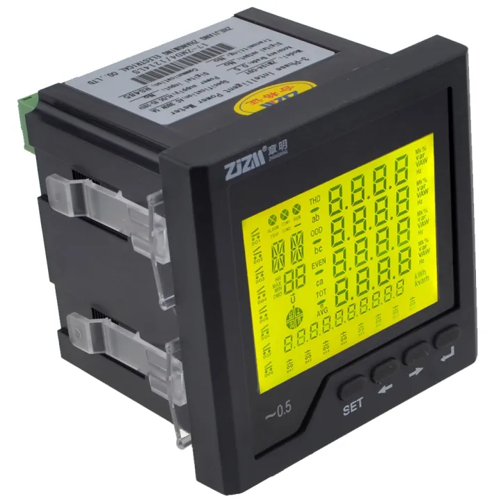 2022 Multifunction Intelligent Digital LCD Display Three-Phase Network Power Meter Ammeter With ...