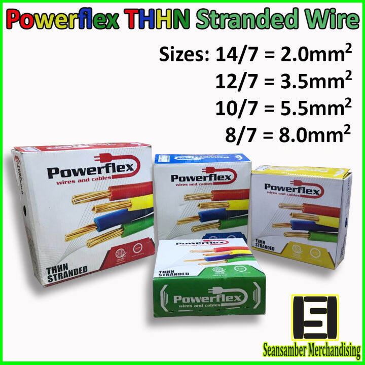 Powerflex THHN/THWN Stranded Wire No. 14/7 | Lazada PH