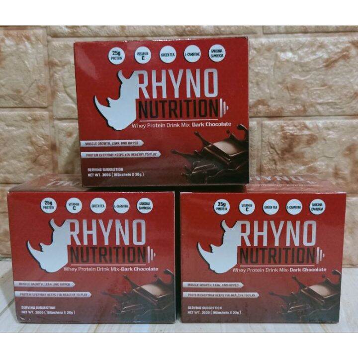 【READY STOCK】 ☞RHYNO NUTRITION WHEY PROTEIN 10 SACHETS (no box '))♩ | Lazada PH