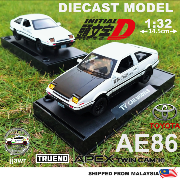 1:32 Initial D Toyota AE86 Corolla Levin Sprinter Trueno Model Diecast ...