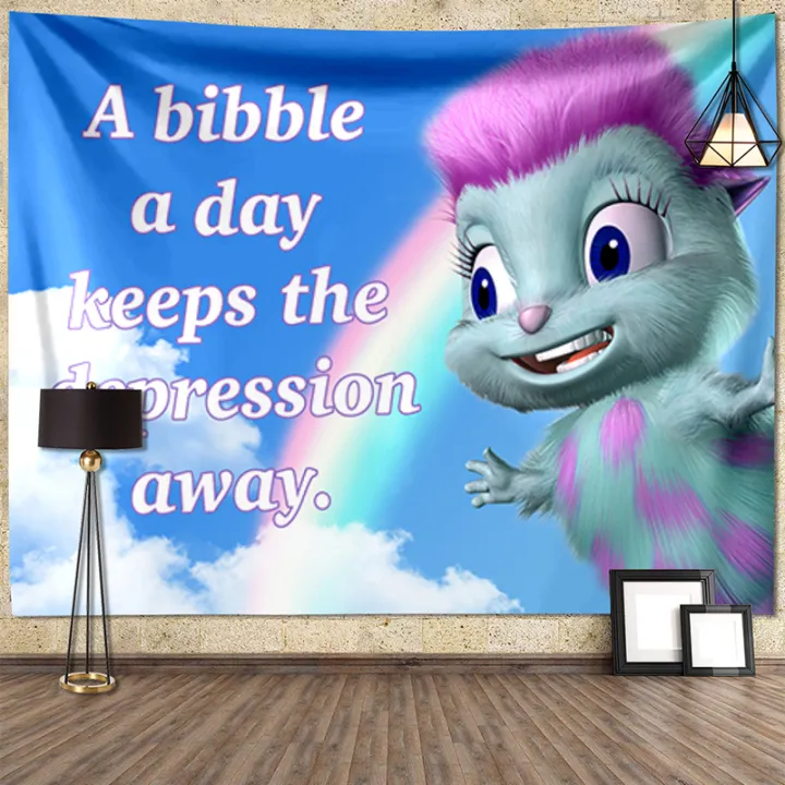 ผนังครอบคลุม Bibble Meme กล่าวว่าตลกแบบพรมผ้าการ์ตูนแฟนตาซีผ้าห่มห้อง ...