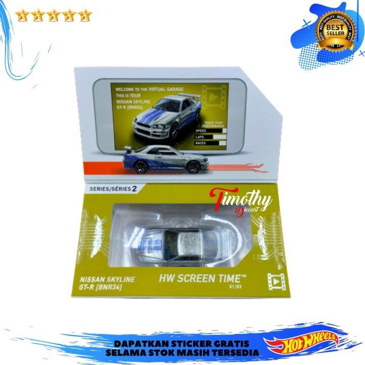 Hot Wheels ID Nissan Skyline GTR BNR34 R34 Silver Zamac Timothy Diecast | Lazada Indonesia