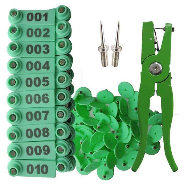 Ear Tag Pliers Ear Tag Sheep Marker Applicator 001-100 Ear Tags for ...