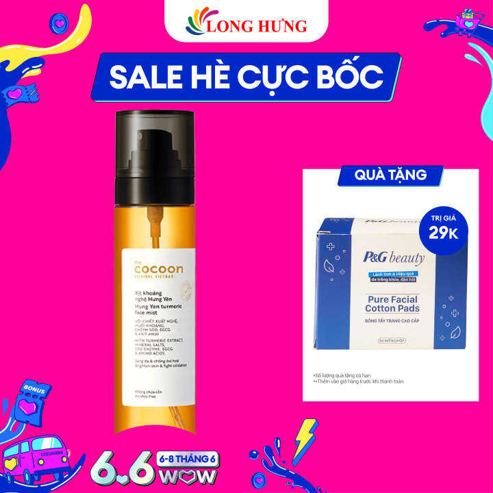 Xịt khoáng nghệ Hưng Yên Cocoon sáng da và ngăn ngừa oxi hóa (130ml ...