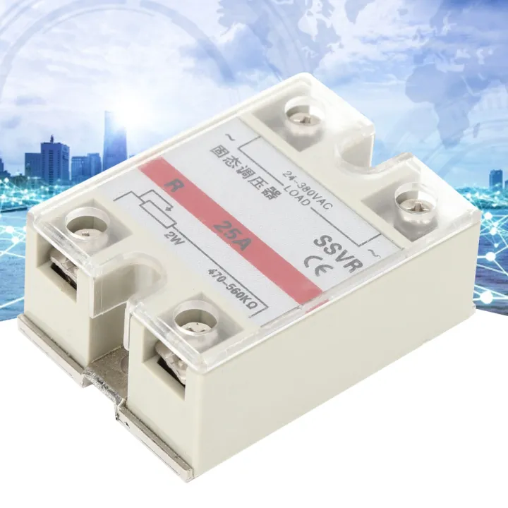 Solid-State Voltage Regulator Single Phase Relay Module Low Frequency SSVR-25A VA 24-380VAC ...