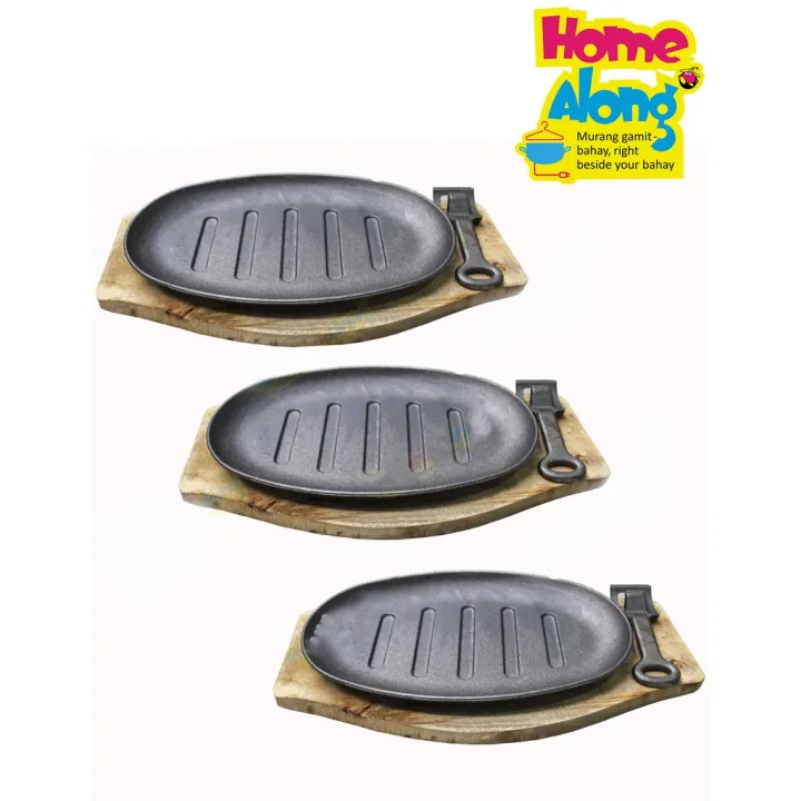 Cast Iron Sizzling Plate - With Design Set of 3 | Lazada PH