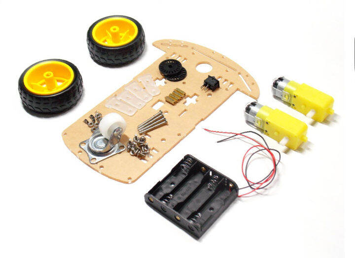2WD Smart Car Chassis Kit Tracing Car With Speed Encoder 1:48 for ...