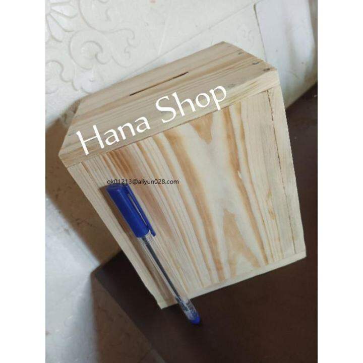 Souvenirs gifts singapore Big Wooden Alkansya, Box Alkansya Coin Bank ...